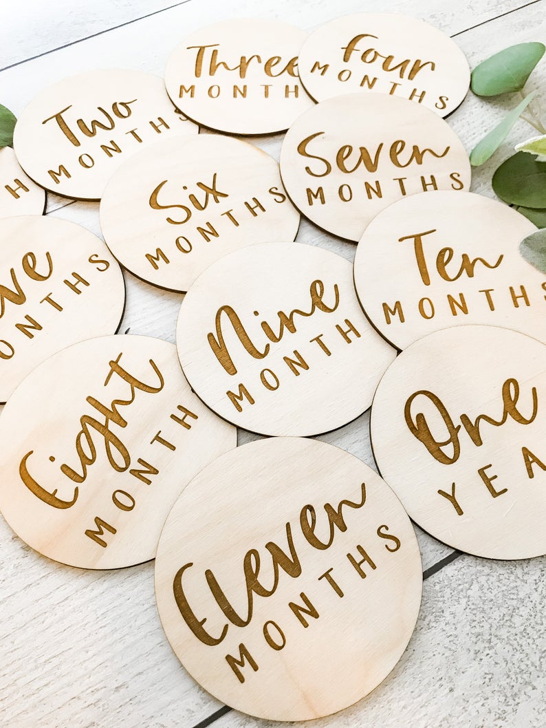 Wood Monthly Milestone Cards – L. LYNN LETTERING CO.